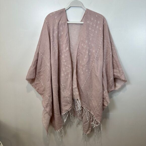Gentle Fawn | Sweaters | Gentle Fawn Blush Pink Polka Dot Fringe Kimono ...